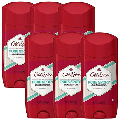 Old Spice High Endurance Deodorant for Men_ Pure Sport _ 3 Oz 85g x 6 ...