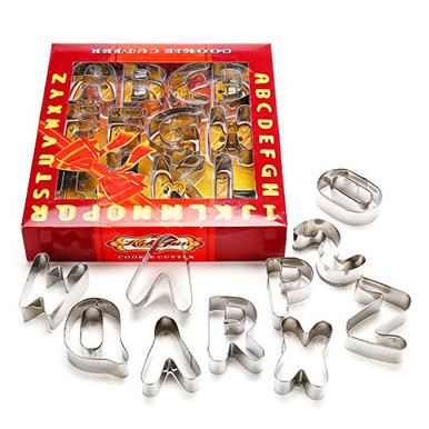 FUBARBAR 3'' Large Alphabet Letter Cookie Cutters Set Biscuit Snowman ...