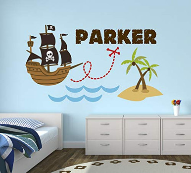 Personalized Pirate Name Wall Decal _ Pirate Wall Decals _ Nursery Wall ...