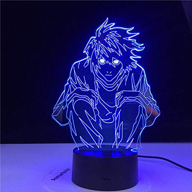 KATA 3D Anime Night Light Manga Death Note L Lawliet Figure Led for ...