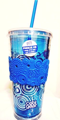 Cool Gear 24 oz. Freezer Gel Chiller Tumbler (Blue Circles ...
