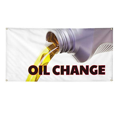 Vinyl Banner Multiple Sizes Oil Change Outdoor Advertising Printing J ...