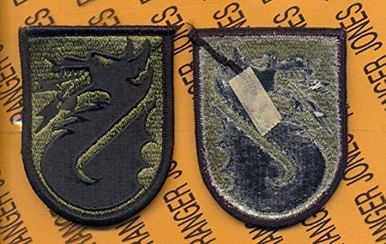 US Army 5th Signal Command OD Green and Black Duty Uniform Patch m e ...