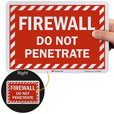 SmartSign inch Firewall _ Do Not Penetrate inch Label _ 7 inch x 10 ...