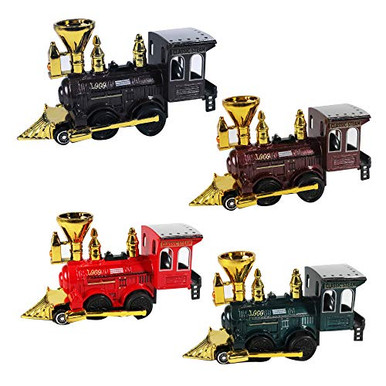 P and F Set of 4X Classic Steam Loco Train Pull Back Action Model Toy 3 ...