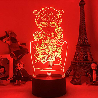 3D Night Light for Kids_LED Anime Lamp Disastrous Life of Saiki K Led ...