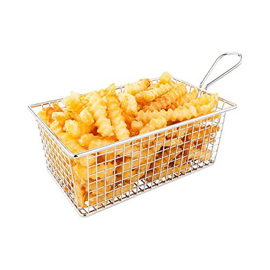 Low Boy Fry Basket, Appetizer Basket - Stainless Steel - 7.9" - 1ct Box ...