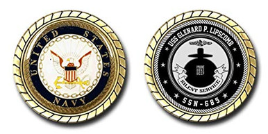 USS Glenard P Lipscomb SSN_685 US Navy Submarine Challenge Coin ...