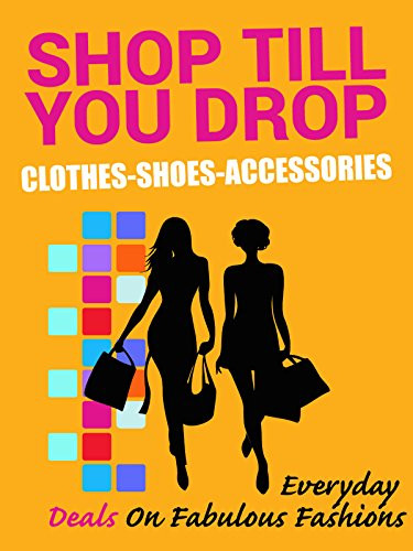 Shop Til You Drop Apparel Footwear Retail Display Sign_ 18 inch w x 24 ...