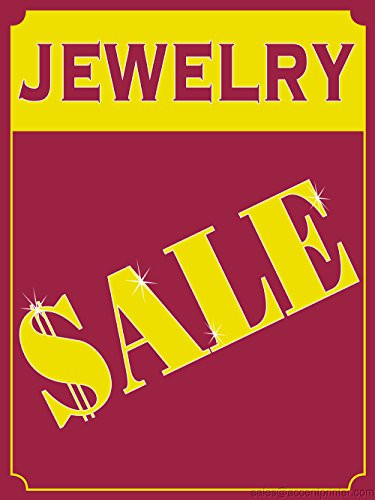 Jewelry Sale Retail Display Sign_ 18 inch w x 24 inch h_ Full Color ...