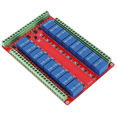 16_Channel Isolated Type Relay Module 16 Channel Relay Board AC 250V 16 ...