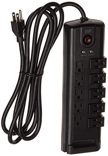 Monoprice 10 Outlet Rotating Surge Protector Power Block/Strip - Black ...