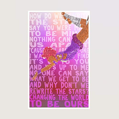 The Greatest Showman Anne Wheeler Rewrite the Stars word art 11x17 inch ...