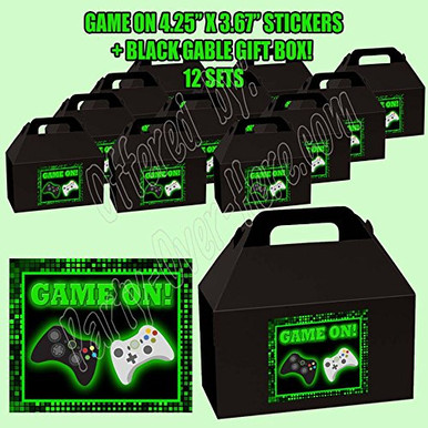 DWP-SP678-45RD Game On Video Game Controller Party Favor Boxes with ...