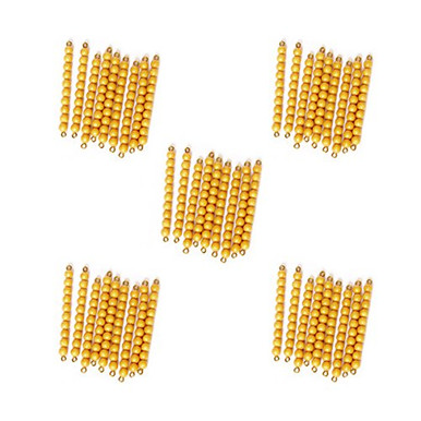 Montessori 45 Golden Bead Bars of 10 with Box - Warehousesoverstock
