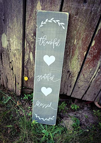 Farmhouse Grateful Thankful Blessed Sign Large 2 3 4 5 Feet Tall ...