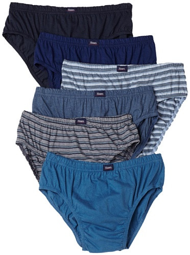 Hanes Classic Sport Brief 6_Pack Underwear_ Assorted Solids Heat_ Large ...