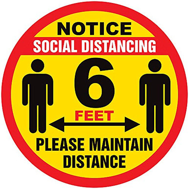 Social Distancing Floor Sign _ Please Keep a Safe 6 Foot Distance ...