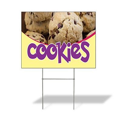 Plastic Weatherproof Yard Sign Cookies Desserts Cookies 1 Style B for ...