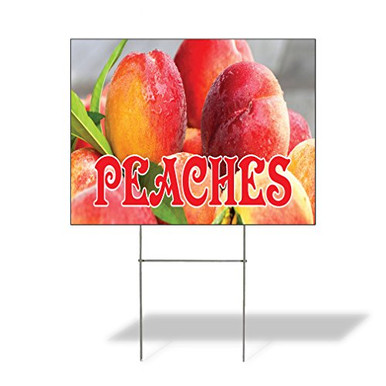 Plastic Weatherproof Yard Sign Peaches Fruit Peaches 1 Style C for Sale ...