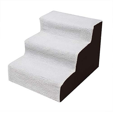 Lykos Soft Portable Cat Dog 3 Steps Ramp Small Climb Pet Step Stairs ...