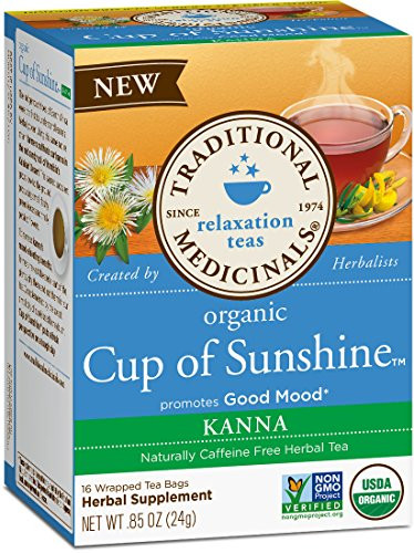 Traditional Medicinals Organic Cup of Sunshine Kanna Relaxation Tea, 16 ...
