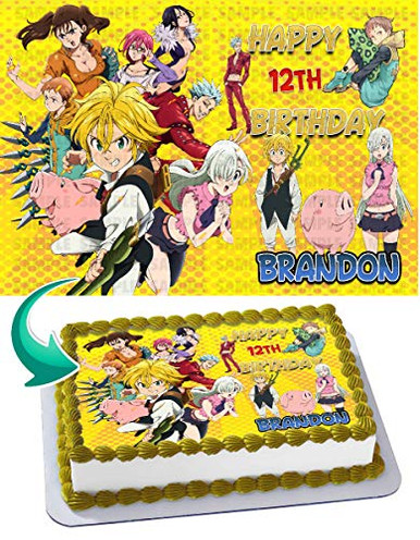 Cakecery Seven Deadly Sins Edible Cake Image Topper Personalized ...