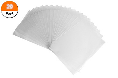 20 Pack L_Type Clear Document Folder Copy Safe Project Pocket US Letter ...