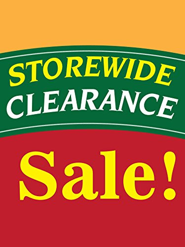 Storewide Clearance Sale Retail Display Sign_ 18 inch w x 24 inch h ...