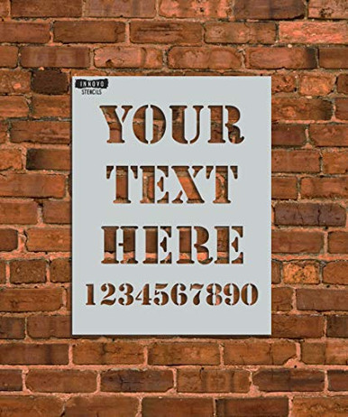 Custom Text Stencil _ Customize Your Own Stencil _ 3 Lines _ 15 ...