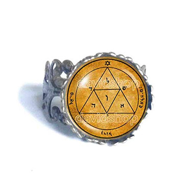Solomon's King Solomon Seal 3 Third Pentacle of Mars Ring Fashion ...
