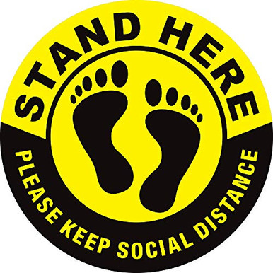 Social Distancing Floor Sign _ Please Keep a Safe 6 Foot Distance ...