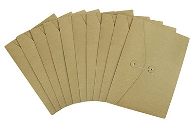 YLucky Pack 10 A4 Kraft File Bag Brown Paper Document Portfolio Pocket ...
