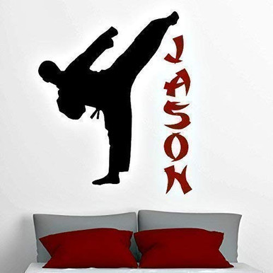 Personalized Karate Boy Wall Decal_ Martial Art Decor_ Karate ...