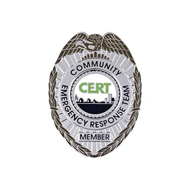 911 Market CERT Badge Silver Community Emergency Response Team Solid ...