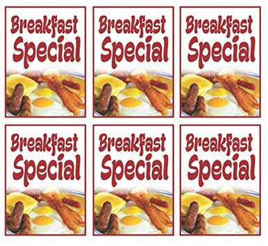 Breakfast Special _ Large Store Window Wall Retail Display Paper Signs ...