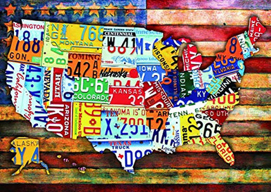 Wooden Toys Games Jigsaw Puzzles Map of The United States Composed of ...