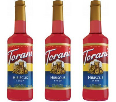 Torani Hibiscus Syrup 750 ml 3 Pack _ Plastic Bottle - Warehousesoverstock