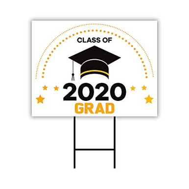2020 Graduation Yard Sign 24 inch x 18 inch _ Coroplast Visible Text ...
