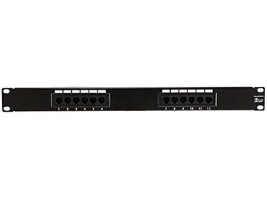 Monoprice 107252 110 Type 12-Port Cat6 Patch Panel (568A/B Compatible ...