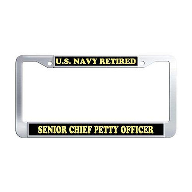 US Navy Retired Senior Chief Petty Officer Auto License Plate Frame ...