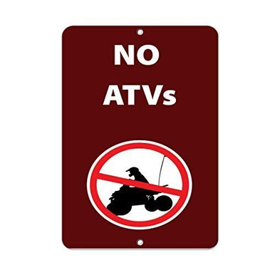 Warning Sign No Atvs Activity Sign Park Signs Park Prohibition Road ...