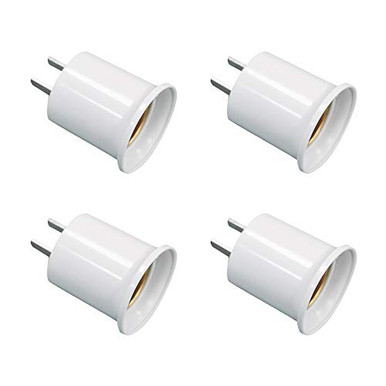 KIRIN E26 Socket Adapter Converts Outlet to Lamp Socket AC Plug to E26 ...