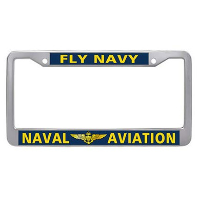Dongsmer Fly Navy Naval Aviation License Plate Frame Stainless Steel ...