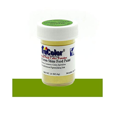 TruColor Spring Green Shine Natural Food-Coloring Powder Paint 6 Grams ...