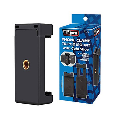 Vidpro CL-2 Tripod Mountable Smart Phone Clamp Cradle with Cold Shoe ...