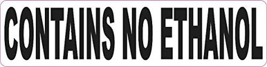 StickerTalk Contains No Ethanol Vinyl Sticker 6 inches by 1.5 inches ...