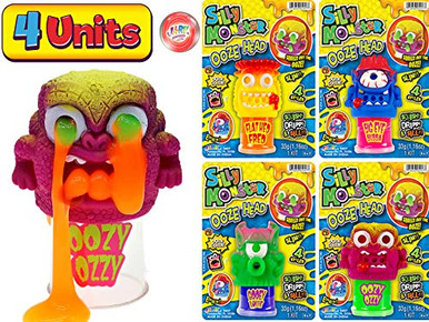 JA-RU Slime Monster Squishy Barf Slime Toy - Pack of 4 Assorted- Vomit ...