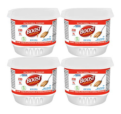 Boost Nutritional Pudding Very Vanilla 5 oz 4 CT - Warehousesoverstock