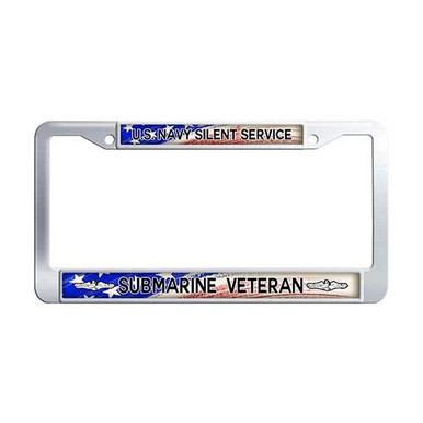 US Navy Silent Service Submarine Veteran Car License Plate Frame Holder ...
